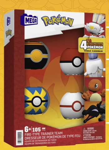 Køb MEGA Pokémon Fire-Type Trainer Team Pokémon hos Legekæden
